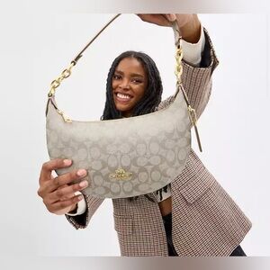 Coach | Bags | Coach Mini Payton Bag In Signature Canvas Champagne ...